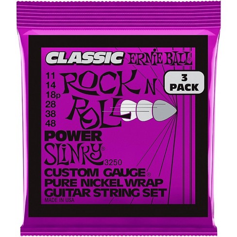 Ernie Ball Power Slinky Classic Rock And Roll Electric Guitar Strings 3 ...