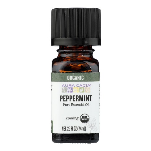 Aura Cacia Organic Peppermint Pure Essential Oil - 0.25 Fz : Target