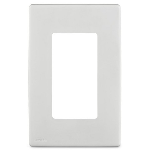 Leviton White 1 Gang Plastic Decorator Screwless Wall Plate 1 Pk : Target