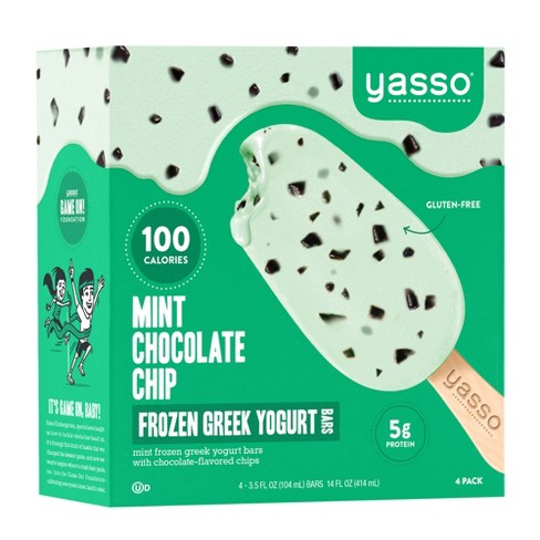 Yasso Frozen Greek Yogurt - Mint Chocolate Chip Bars - 4ct : Target