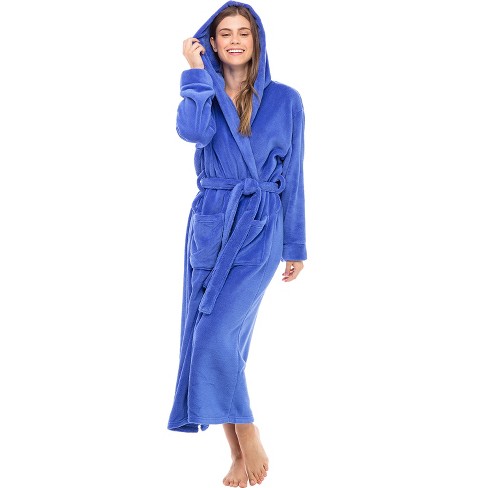 Adr Women's Robes, Long Plush Bathrobe, Womens Robe With Hood, Hooded ...
