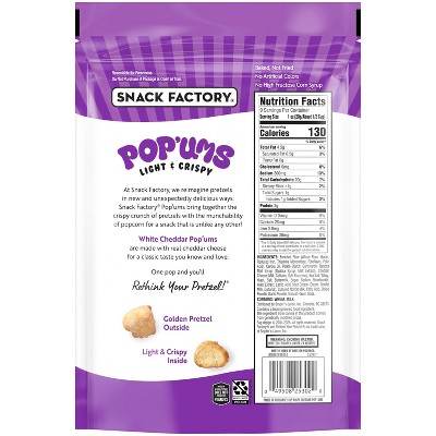 Snack Factory Popums - White Cheddar - 9oz : Target