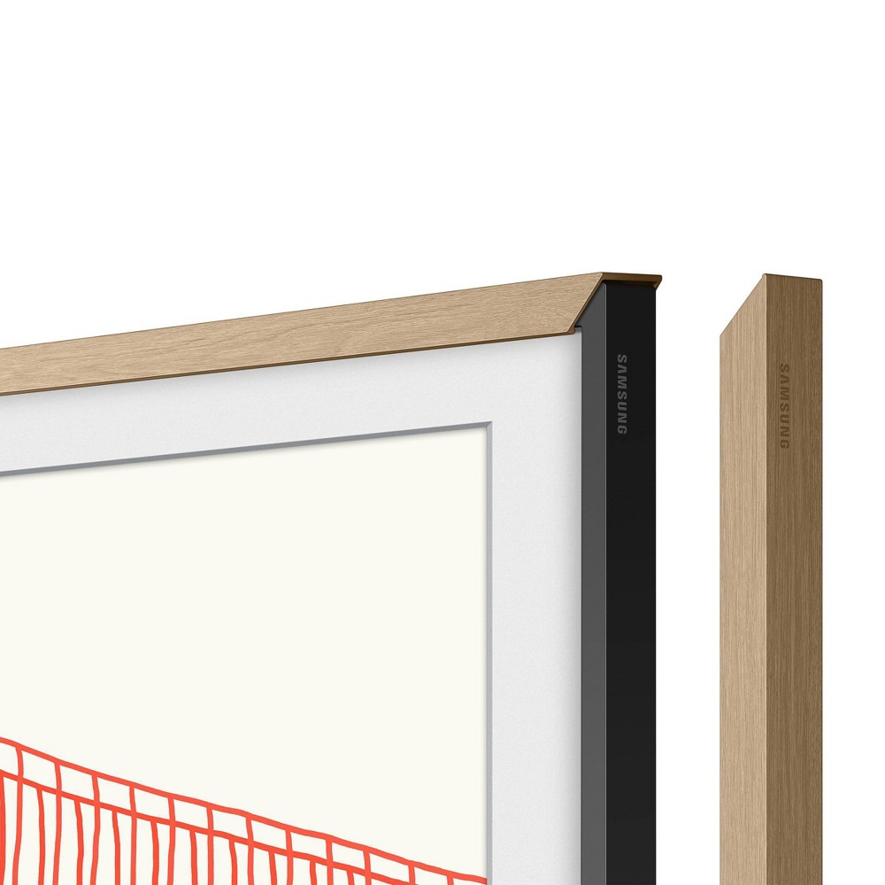 Samsung - 75” The Frame Customizable Bezel - Modern Teak