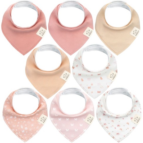 8pk Organic Baby Bandana Bibs, Baby Drool Bibs For Baby Boy, Girl, Baby ...