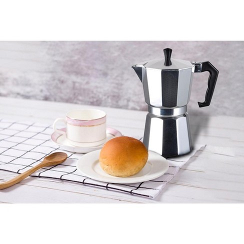 J&v Textiles Stovetop Espresso And Coffee Maker, Moka Pot For Classic ...