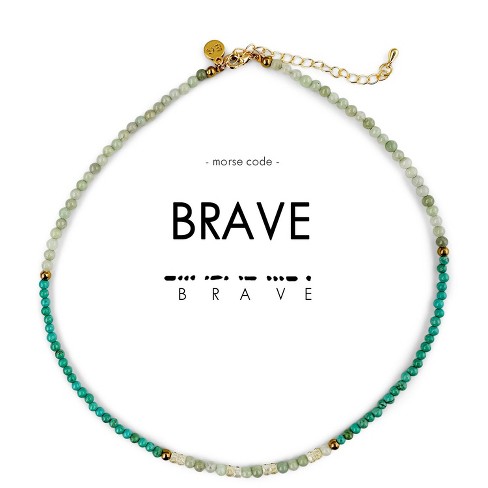Ethic Goods Women's 2mm Morse Code Necklace [brave] : Target
