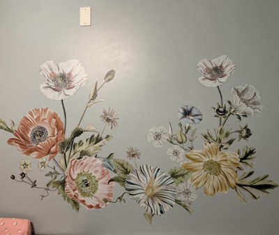 Vintage Poppy Floral Peel And Stick Giant Wall Decal - Roommates : Target