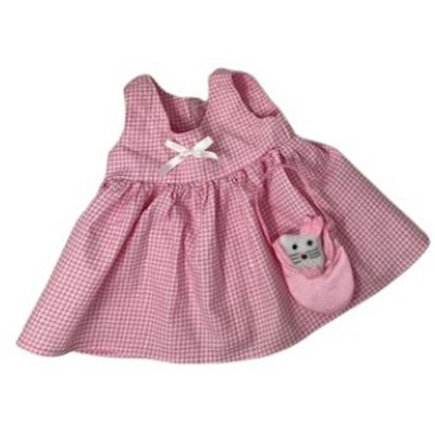 Doll Clothes Superstore Pink Gingham Dress With Purse Fit 15-16 Inch ...