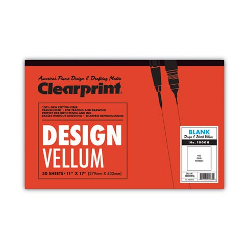 Clearprint Design Vellum Paper, 16 Lb Bristol Weight, 11 X 17 ...