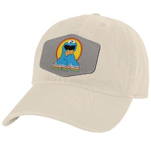 Sesame Street Colorful Cookie Monster Adult Dad Cap With UV Patch ...