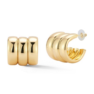 Sphera Milano Bold Multi C Hoop Earrings : Target