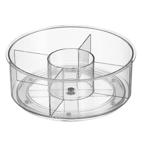 Mdesign Lazy Susan Divided Turntable Tea Bag Spinner For Kitchen : Target
