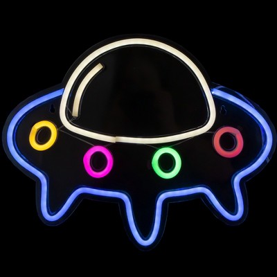 Northlight 16" Led Neon Style Spaceship Wall Sign : Target