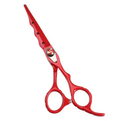 Unique Bargains Stainless Steel Hair Cutting Scissors 6.69" 1 Pc Red ...
