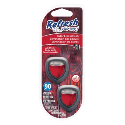Refresh Your Car! Very Cherry Scent Car Vent Clip 0.7 Oz Solid 4 Pk ...