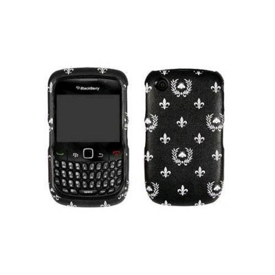 Blackberry Curve 8530 Snap On Case - Black With Floral Design (bulk ...