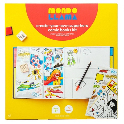 Create-your-own Superhero Comic Books Kit - Mondo Llama™: Diy Art Kit ...