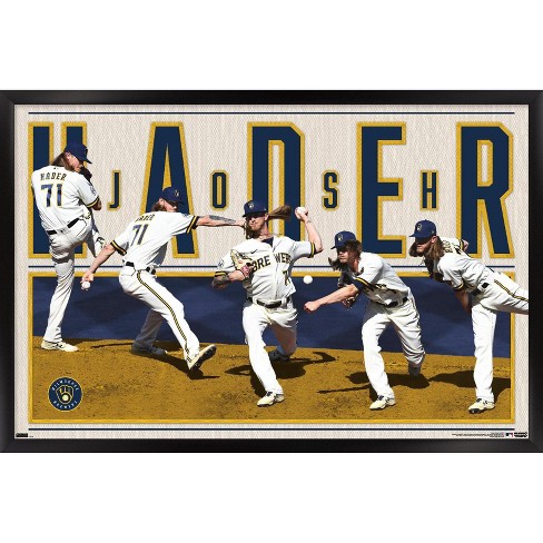 Trends International Mlb Milwaukee Brewers - Josh Hader 22 Framed Wall ...