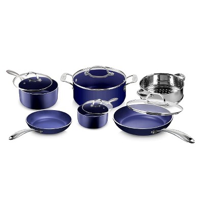 Granitestone Blue 20 Piece Nonstick Cookware And Bakeware Set : Target