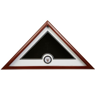 Reminded Memorial Veteran American Flag Display Case - Solid Wood ...