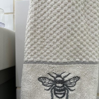 2pc Farmhouse Bee Hand Towel Set White - Skl Home : Target
