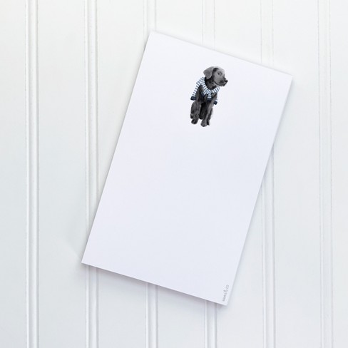Preppy Black Lab 5" X 8" Winter Notepad By Ramus & Co (50 Heavyweight ...