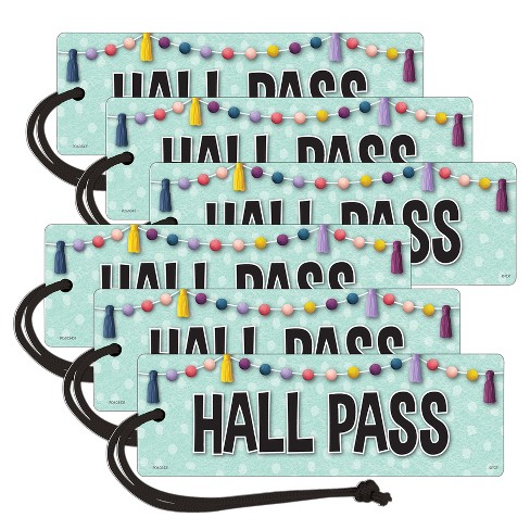 Teacher Created Resources Oh Happy Day Magnetic Hall Pass, Pack Of 6 ...