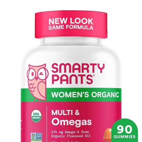 Smartypants Organic Women's Multi & Vegetarian Omega 3 Gummy Vitamins ...
