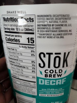 Stok Decaf Unsweetened Cold Brew Coffee - 48 Fl Oz : Target
