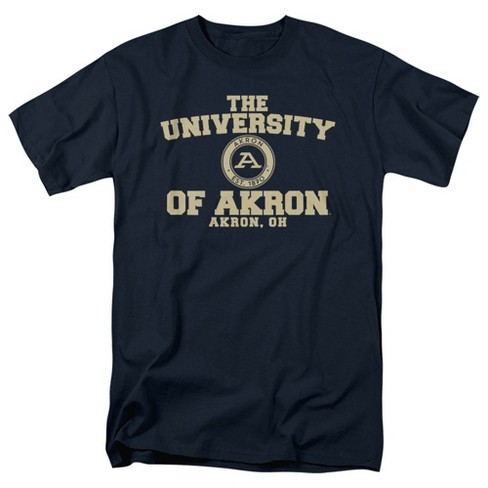 University Of Akron The Official Circle Logo Adult T-shirt, Navy ...
