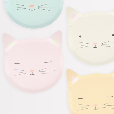 Meri Meri Cute Kitten Plates (pack Of 8) : Target