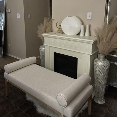 Randolph Bench With Bolster Pillows Linen (kd) - Threshold™ Designed ...