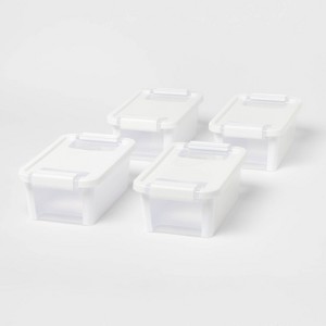 4pk Latching Window Utility Storage Box Extra Small True White ...