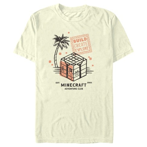 Men's Minecraft Adventure Club Est. 2009 T-shirt - Beige - Large : Target