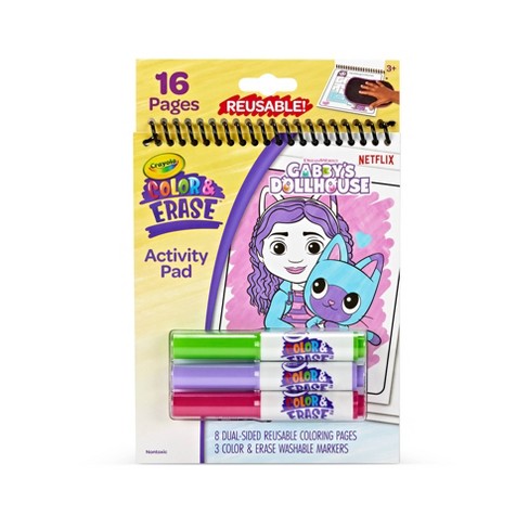 Crayola Gabby's Dollhouse Color & Erase Reusable Activity Pad : Target