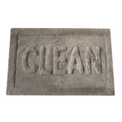 Clean Tufted Word Novelty Bath Rug - 20"x30" - Grey - Elrene Home ...