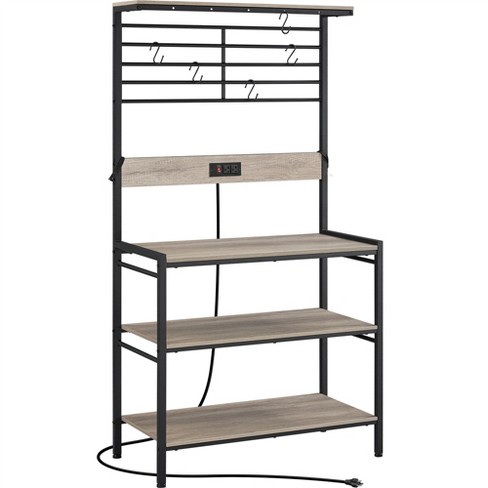 Yaheetech 4-tier 64" H Kitchen Baker's Rack With Power Outlet, Gray ...
