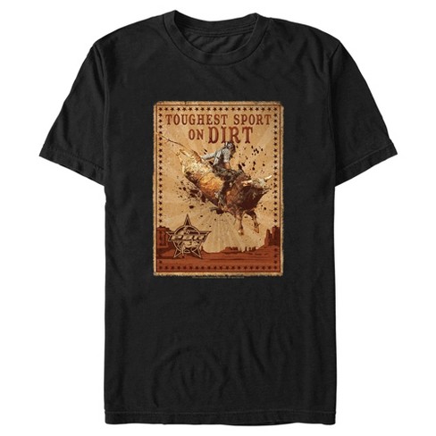 Men's Professional Bull Riders Toughest Sport On Dirt T-shirt - Black ...