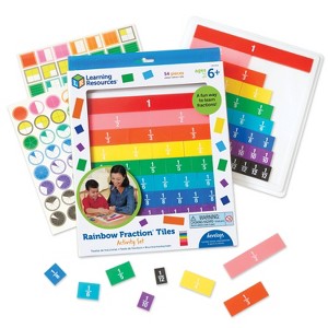 Learning Resources Rainbow Fraction Tiles 54pc Ages 6plus Math Skills ...