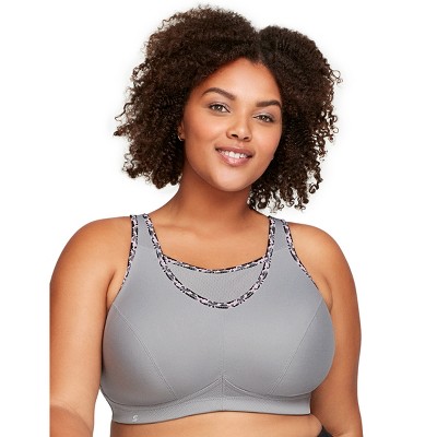 Glamorise Womens No-bounce Camisole Sports Wirefree Bra #1066 Soft Gray ...
