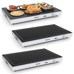 Costway 3 PCS Electric Warming Tray with Adjustable Temperature Built ...