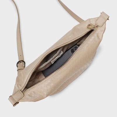Essential Sling Crossbody Bag - Universal Thread™ Tan: Zip Closure ...