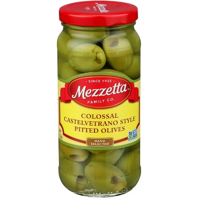 Mezzetta Colossal Castelvetrano Style Pitted Olives - Case Of 6 - 8 Oz ...