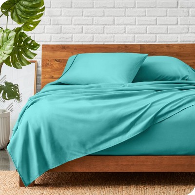 Twin Xl Turquoise 4pc Microfiber Sheet Set By Bare Home : Target