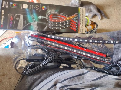 Monster 4pk Bluetooth Led Light Strips For Car : Target