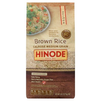 Hinode Medium Grain Calrose Brown Rice - 5lbs : Target