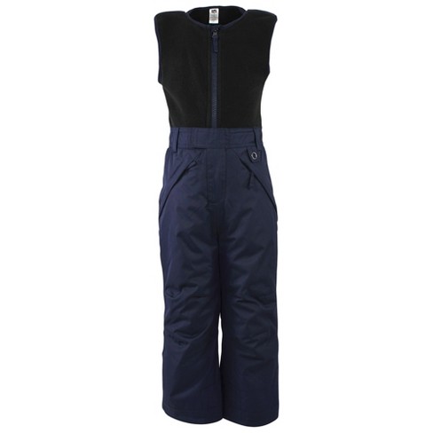 Hudson Baby Unisex Snow Bib Overalls With Fleece Top, Navy : Target