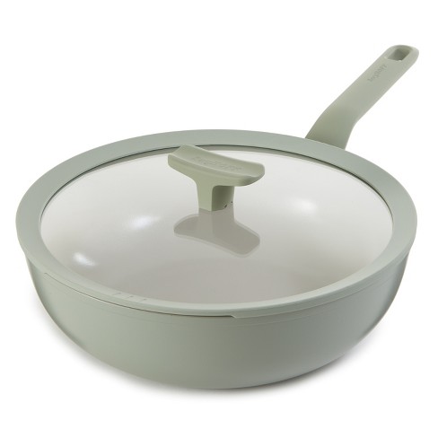 Berghoff Balance Non-stick Ceramic Wok Pan 11", 4.4qt. With Glass Lid ...