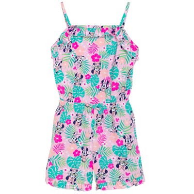Disney Minnie Mouse Toddler Girls Sleeveless Romper Pink 5T : Target