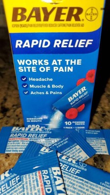 Bayer Rapid Relief Aspirin Powder - Raspberry - 20ct : Target